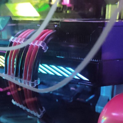 Black Red Silicone Pc Psu Extension Kits 30cm Atx Gpu Pcie - Etsy