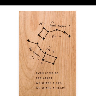 Big and Little Dipper Constellation Wood Card - Etsy