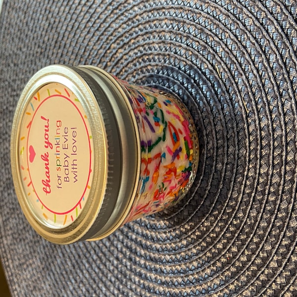 Bulk Rainbow Sprinkle Soy Wax Candle Favors: Birthday Cake Scented - Etsy