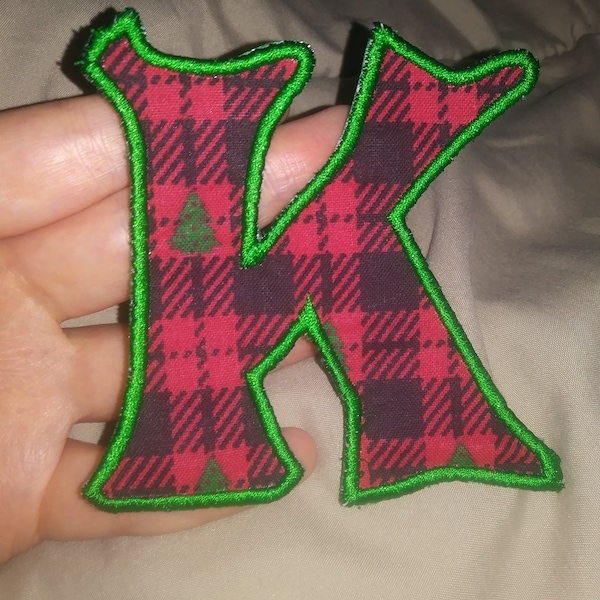 Christmas Plaid Flannel Letter! 4" Any Letter Custom Made! - Etsy