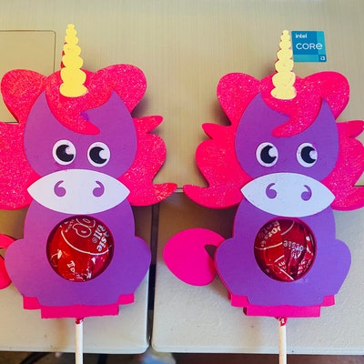 Unicorn Lollipop Holder Design, Svg / Dxf / Eps Files. Digital Download ...