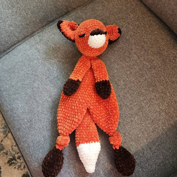 FOX Snuggler Plush Lovey Crochet Pattern PDF Forest Animal Security ...