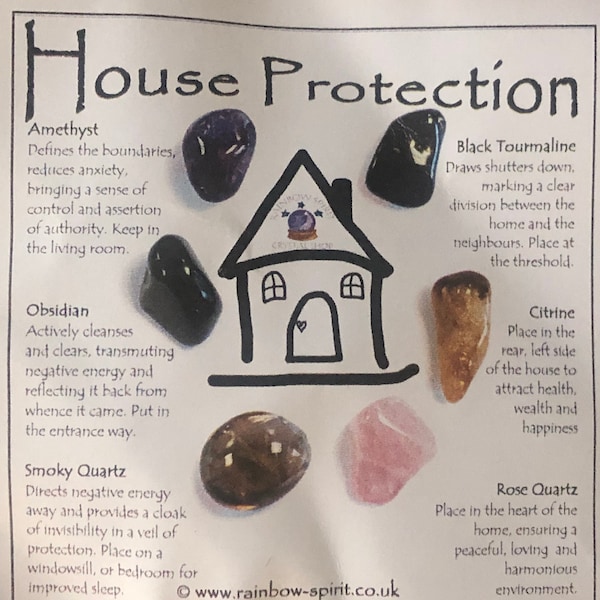 House Home Protection Crystal Set - Etsy