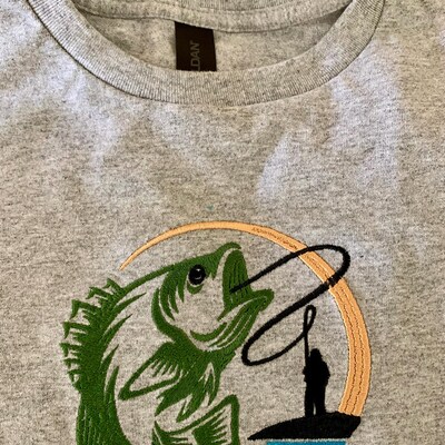 Fishing Machine Embroidery Design - Etsy