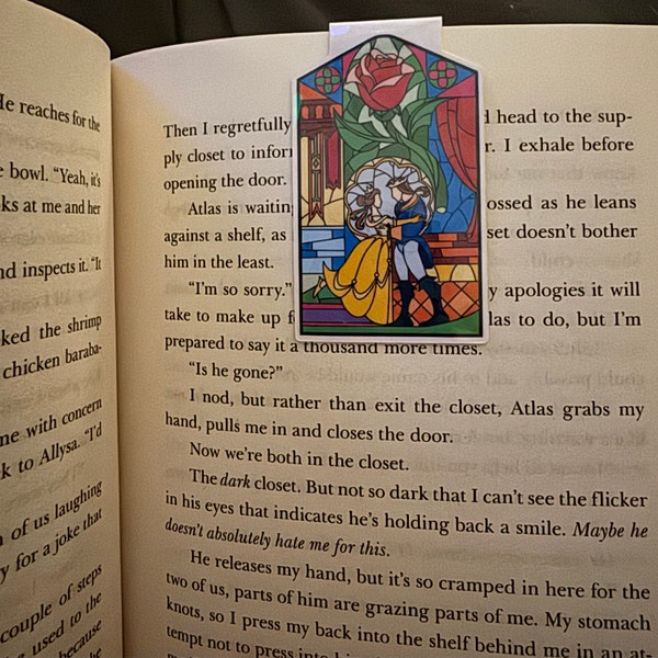 Cute Magnetic Bookmarks| Beauty and Beast | Holographic Bookmarks ...