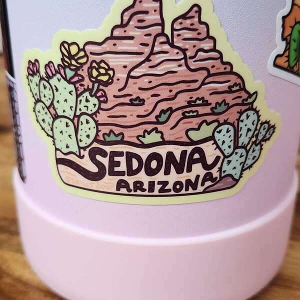 Sedona Arizona Sticker, Cathedral Rock, for Computer, Laptop, Phone ...
