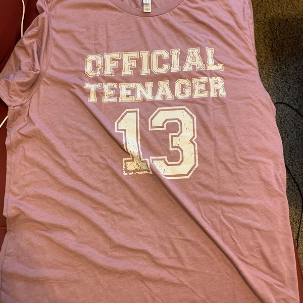 Official Teenager Shirt, 13th Birthday Shirt, Gift Forteen, Teenager 13 ...