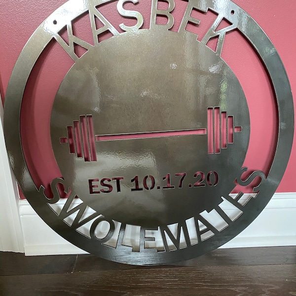 Gym Sign | Personalized Home Gym Sign | Custom Metal Gym Sign | Home ...