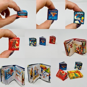 3 Christmas Dollhouse Miniature Book Set B 1:12 Full Set of Christmas ...