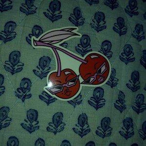 Red Cherry Sticker Sunny Cherry Vinyl Sticker Y2K, Sassy Cherry ...