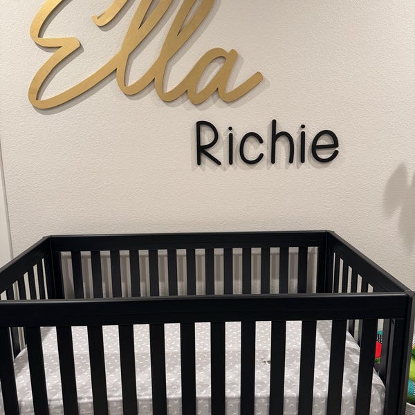 Freestanding Wooden Name Sign for Nursery 3D Wooden Letter Name Sign ...