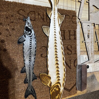 Lake Sturgeon Svg, Fish Svg, Fishing Svg, Fishing Dxf, Fishing Png ...