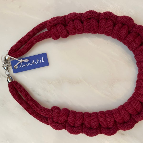 Yellow Rope Necklace Long Braided Cord Necklace Chunky Necklace Ethnic ...