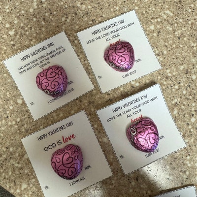 Valentines Bible Verse Cards for Kids, Classmates DIY Christian ...