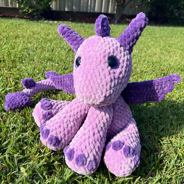 Baby Snuggle Dragon Crochet Pattern PDF, Crochet Dragon PATTERN ...
