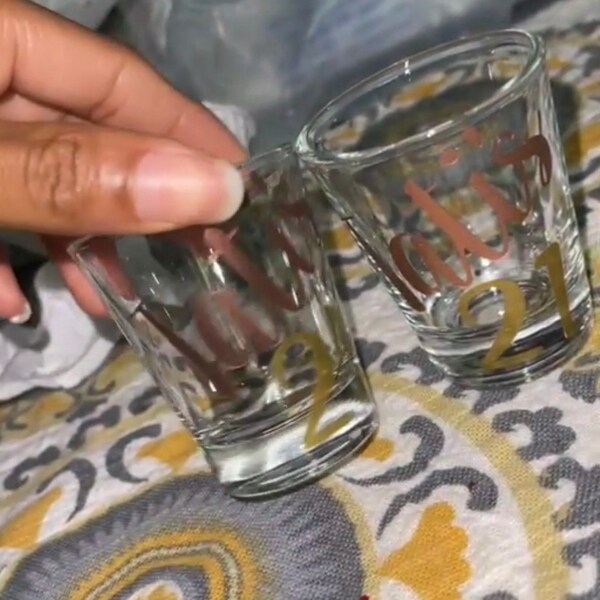 21st Birthday Shot Glass | Finally 21 | Twenty One | Custom Shot Glass ...