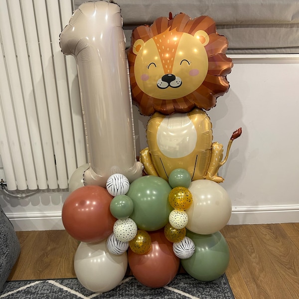 High Quality Large Lion Balloon Sculpture, Any Number, Safari Balloon ...