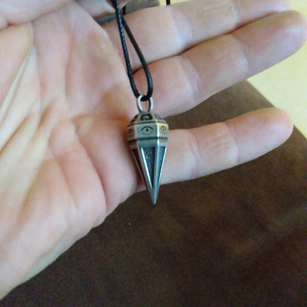 PENDULUM NECKLACE - Silver Plated Brass - 925 Sterling Silver - Bronze ...