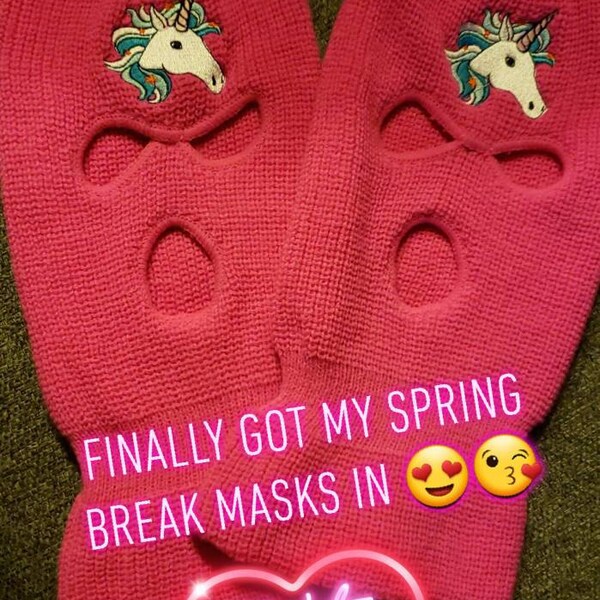 Spring Break Hot Pink Skimask - Etsy