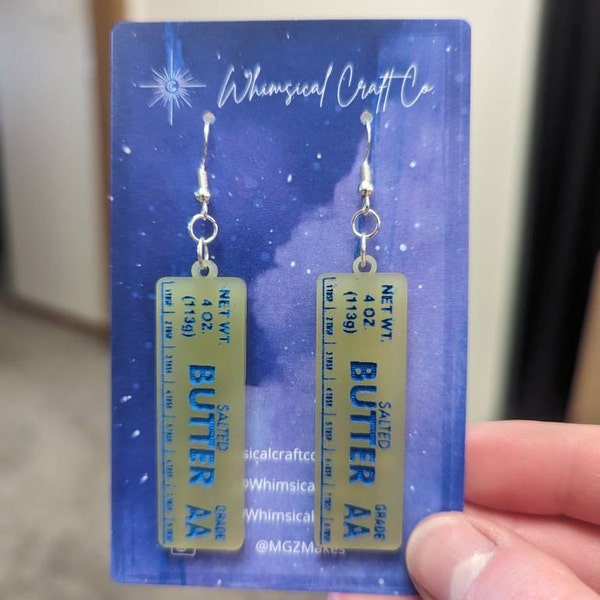 Stick of Salted Butter Baking Earrings - Baker Chef Earrings - Food ...