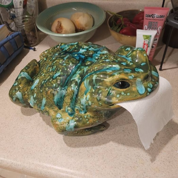 CUSTOM Painted Ceramic Arnel Toad Toilet Paper Holder LARGE - Etsy