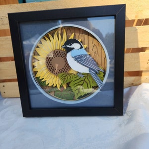 3d Carolina Wren Shadow Box Svg Bird Shadow Box Svg Wren - Etsy