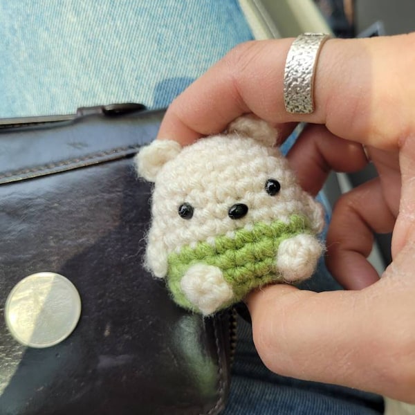 Crochet Bear Amigurumi Keychain, Handmade Amigurumi Bear Keychain, Cute ...