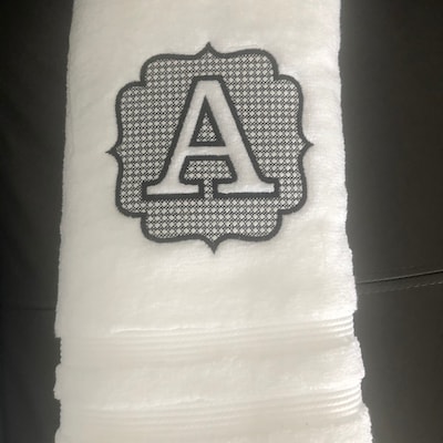Personalized Embossed Embroidered Bath Towel, Full Size Bath Towel ...