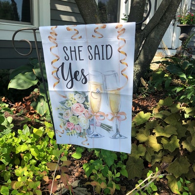 Personalized Garden Flag-engagement Party-bride to Be-welcome - Etsy