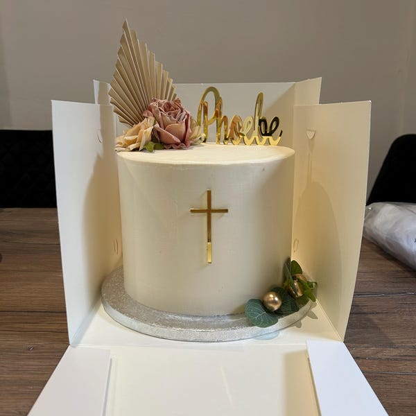Acrylic Cross Cake Topper: Christening, Baptism, Confirmation - Etsy