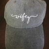 Wifey Handwriting Script Baseball Cap - Engagement Gifts - Honeymoon ...