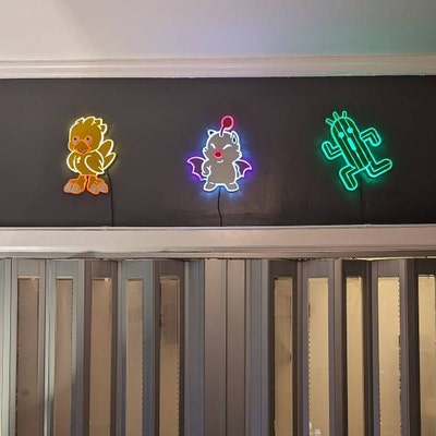 WASD Keys Edge Lit LED Sign , Neon Like , LED , Arcade , Light-up ...
