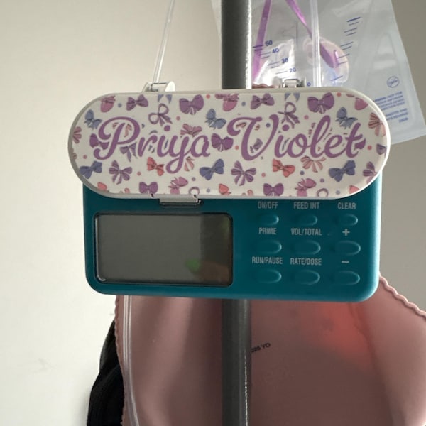 Bright Feeding Pump Door Stickers CHOOSE Pattern Add Name Feeding Tube ...