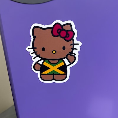 Jamaica Cat Vinyl Sticker - Etsy