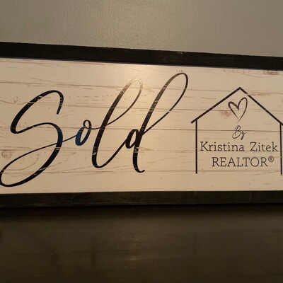 Realtor Sold Sign Personalized Sold Photo Prop Realtor Closing Sign ...
