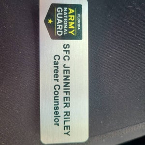 Leather & Brass Magnetic Name Tags. With 2 Lines of Text. - Etsy