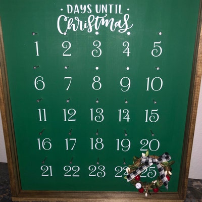 Christmas Countdown Countdown to Christmas Days Until Christmas Sign ...