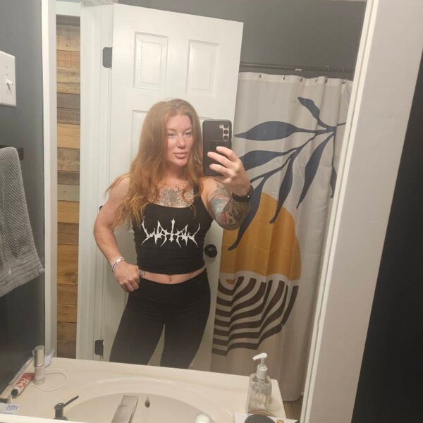 Type O Negative Gothic Metal Logo Cropped Tank Top | Handmade Band ...