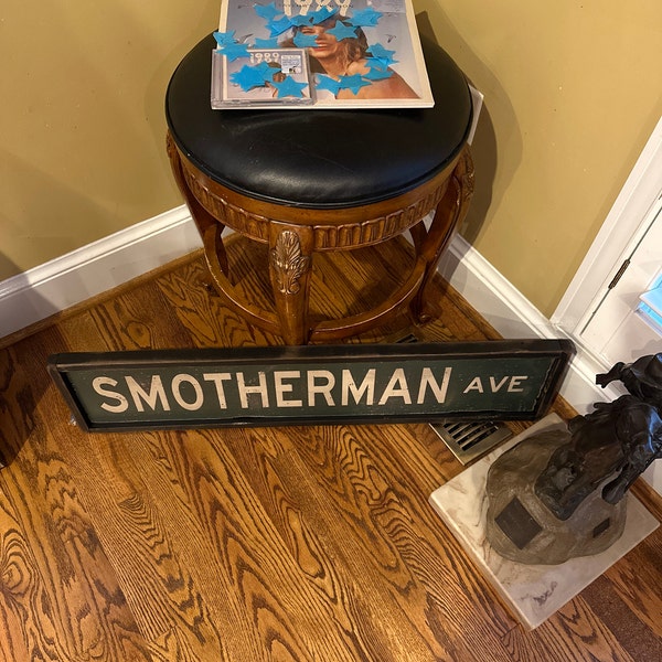 Custom Wooden Street Sign - Rustic Hand Made Distressed Wood Decoration ...