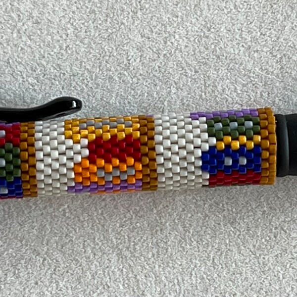 Beaded Pen Wrap Pattern, Even Count Peyote Stitch, Instant Download PDF ...