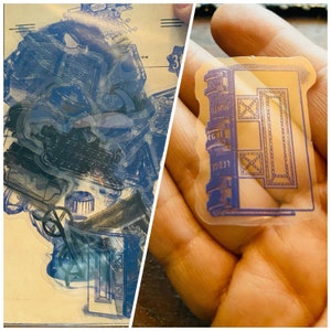 Hand Holding Card Stamp Report Card Clear Transparent Stamp | Etsy