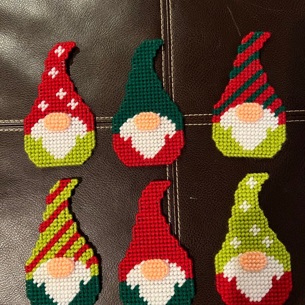 Gnome Christmas Ornaments-plastic Canvas Pattern-pdf Download - Etsy