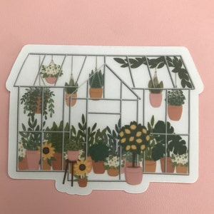 Clear Greenhouse Sticker, 3.25x2.5in. - Etsy