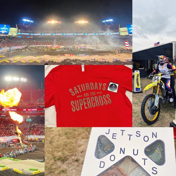 Saturdays Are for Supercross Shirt, Short Sleeve, V-neck Short Sleeve ...