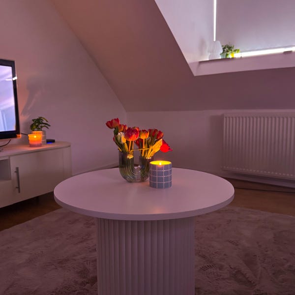 Side Table | Fluted Table | Round Fluted Table | Flower Stand | Small ...