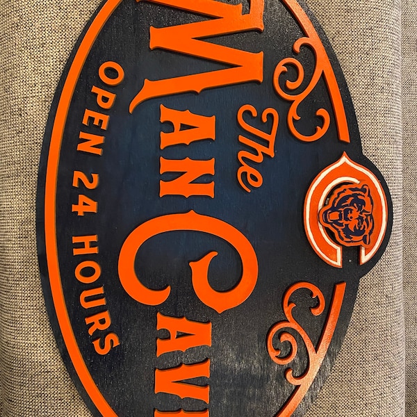 Chicago Bears Man Cave Sign - Etsy