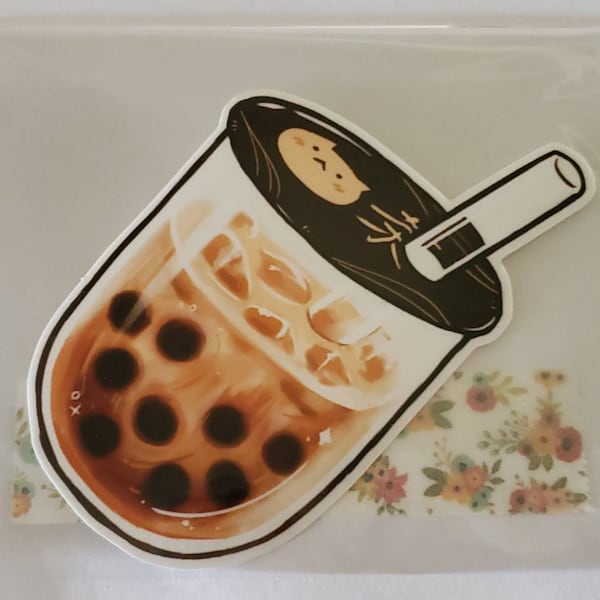 Boba Tea - Clear Vinyl Sticker - Etsy