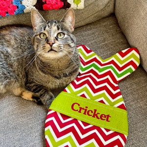 Plaid Cat Stockings Rustic Plaid Fish Shaped Stockings for - Etsy