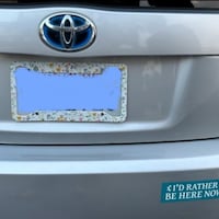 Floral Line Art License Plate Frame Minimalist Floral License Plate ...