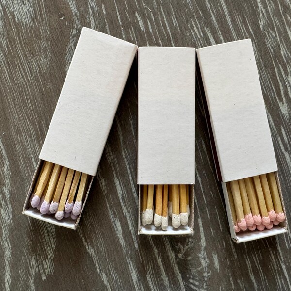 10/25/50/100 Plain White Tiny Matchboxes, Striker From One Side, Wooden ...